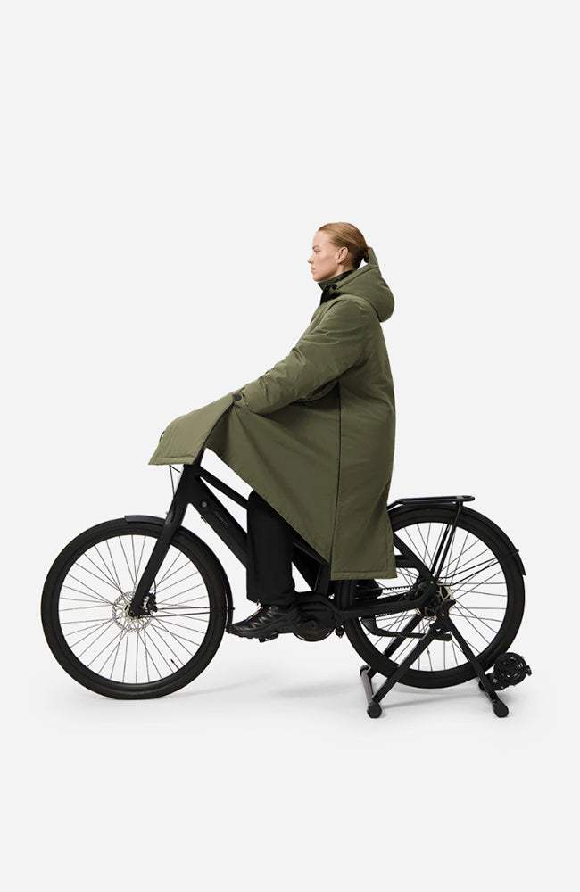 MAIUM Mac padded raincoat green recycled polyester ladies | Sophie Stone